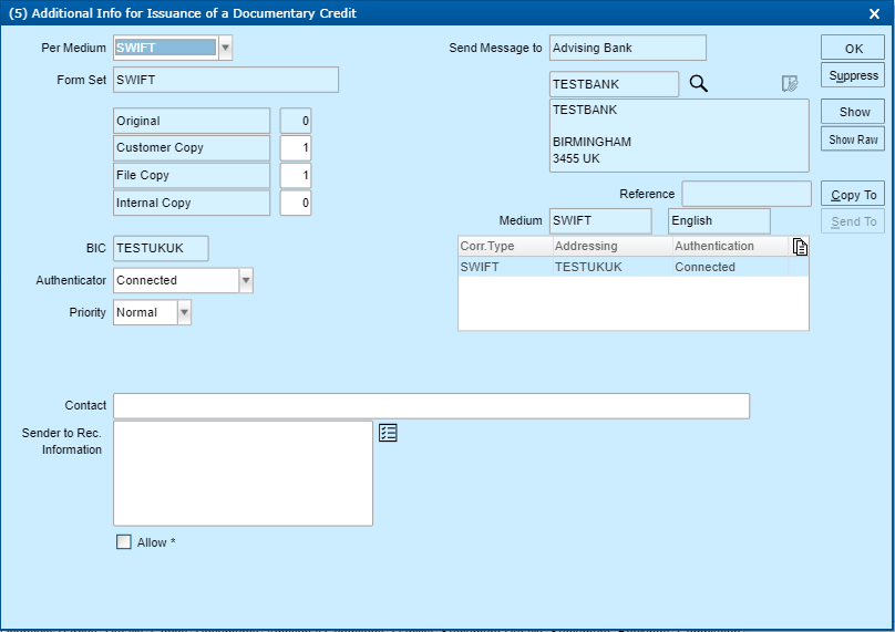 SWIFT Messages - BIC Authentication – DOKA-SaaS Help & Support
