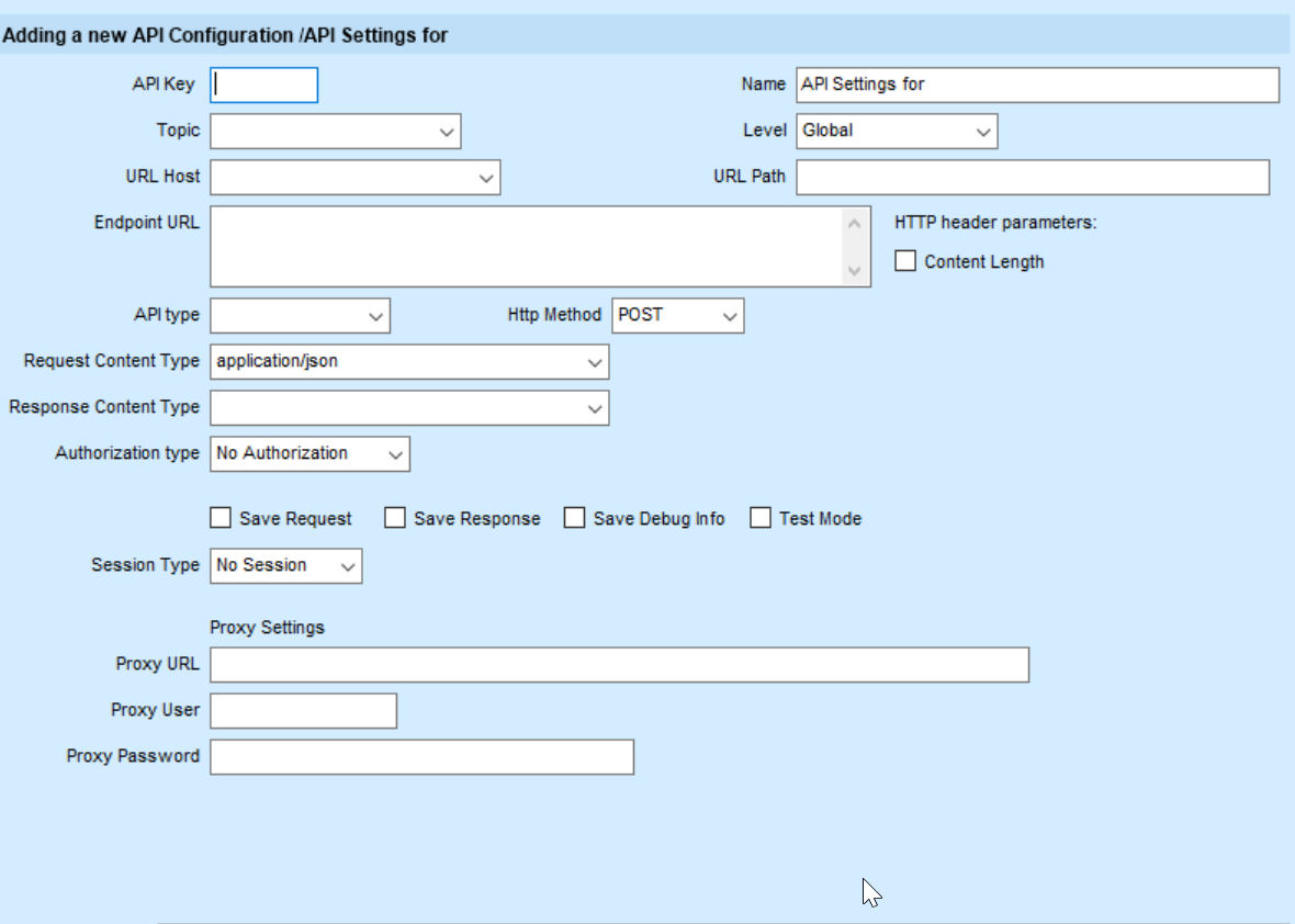 Displaying API configuration – DOKA-SaaS Help & Support