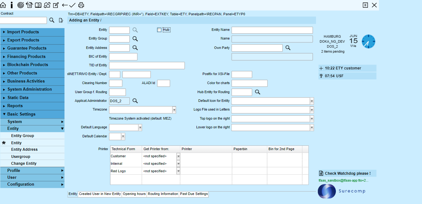 How To Set Up Entity Doka Saas Help And Support